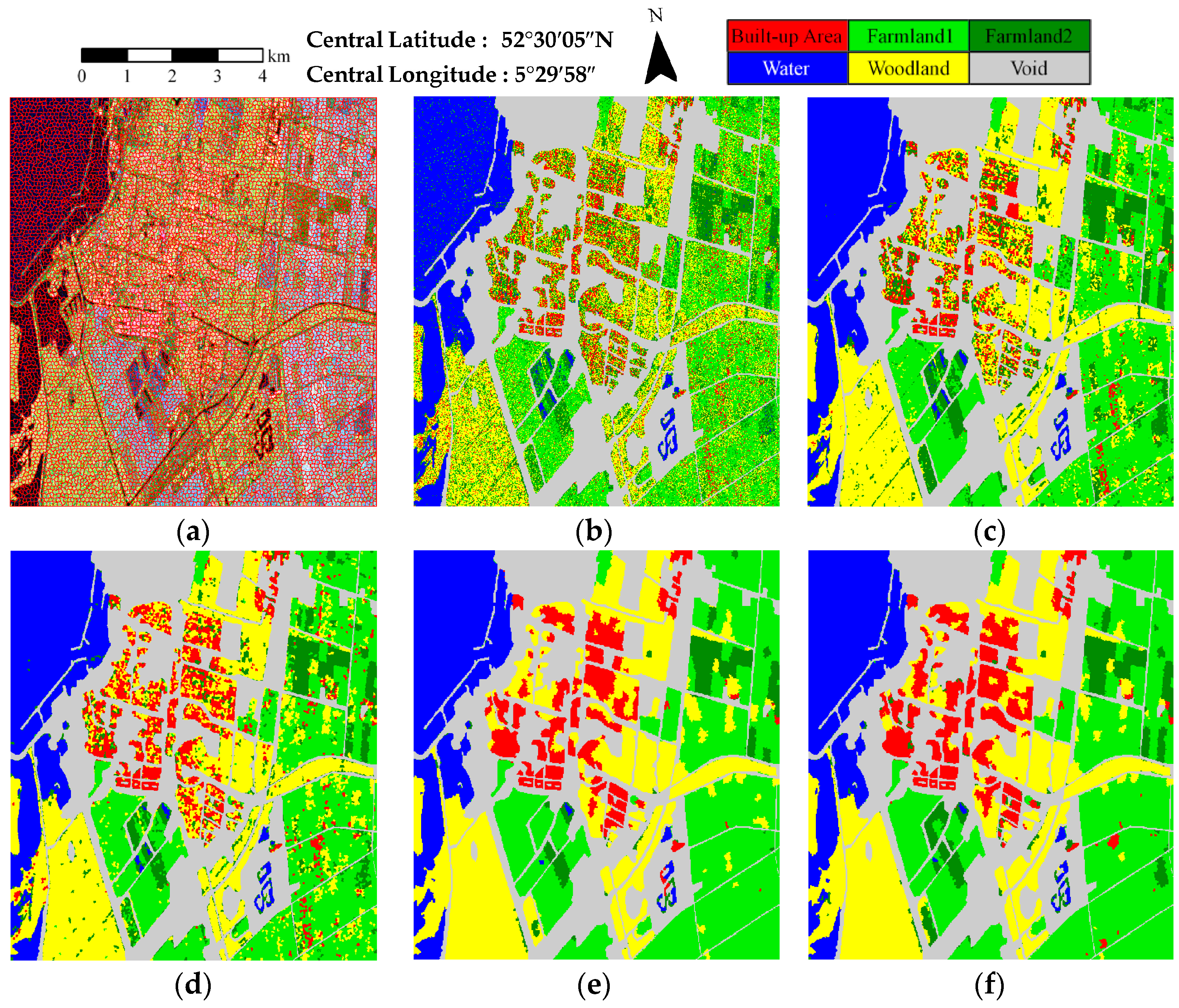 Superpixel-Based Classification Using K Distribution and Spatial Context for Polarimetric SAR Images