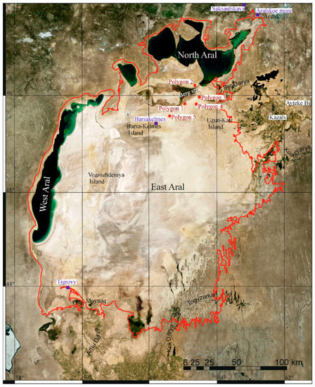 Ice-Gouging Topography of the Exposed Aral Sea Bed