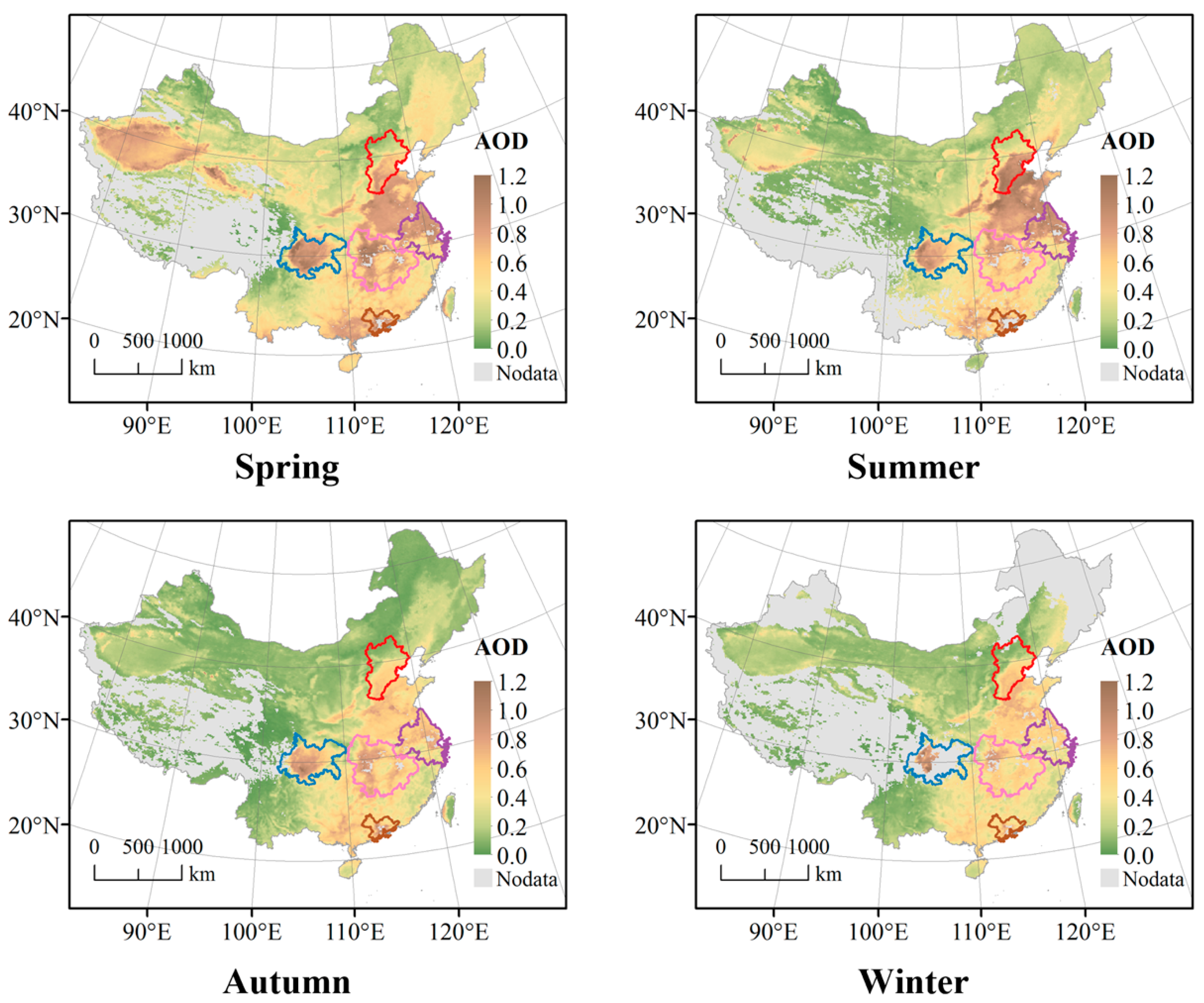 Multi-Time Scale Analysis of Regional Aerosol Optical Depth Changes in ...