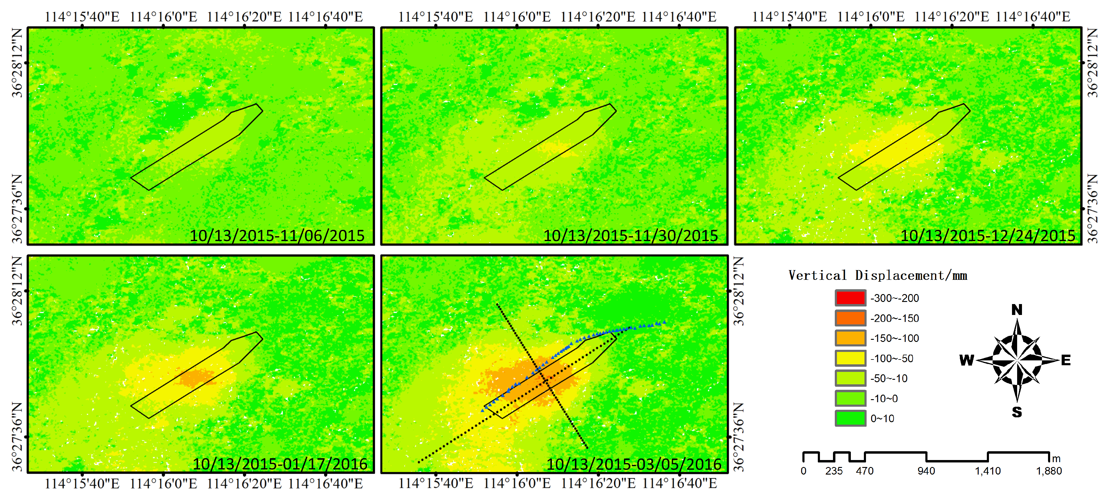 Goaf Locating Based on InSAR and Probability Integration Method