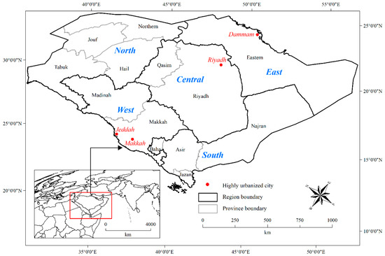 Three-Fold Urban Expansion in Saudi Arabia from 1992 to 2013 Observed ...