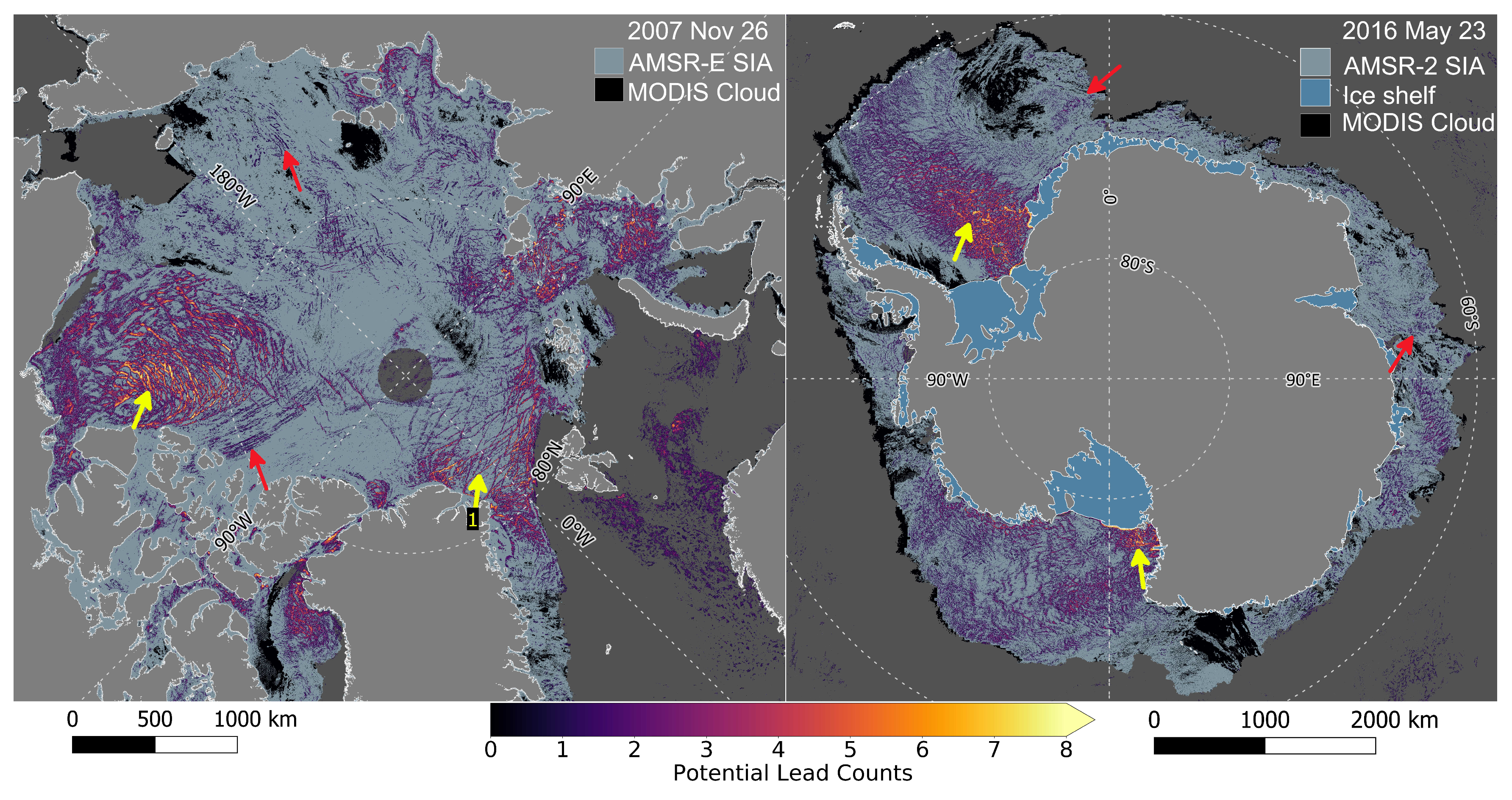 A New Algorithm for Daily Sea Ice Lead Identification in the Arctic and ...