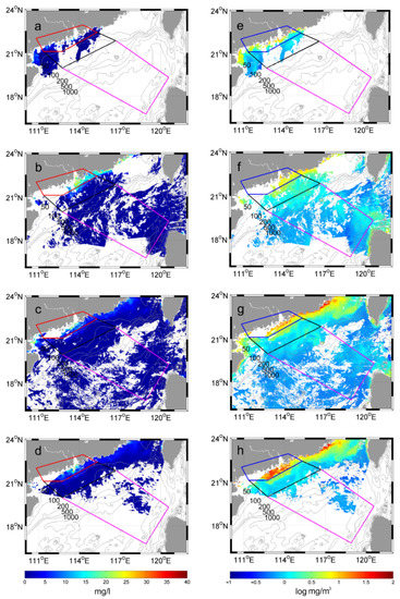 Spatiotemporal Distributions of Ocean Color Elements in Response to ...