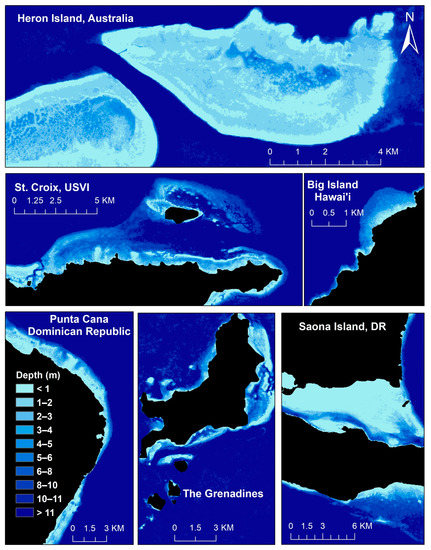 Automated Global Shallow Water Bathymetry Mapping Using Google Earth Engine