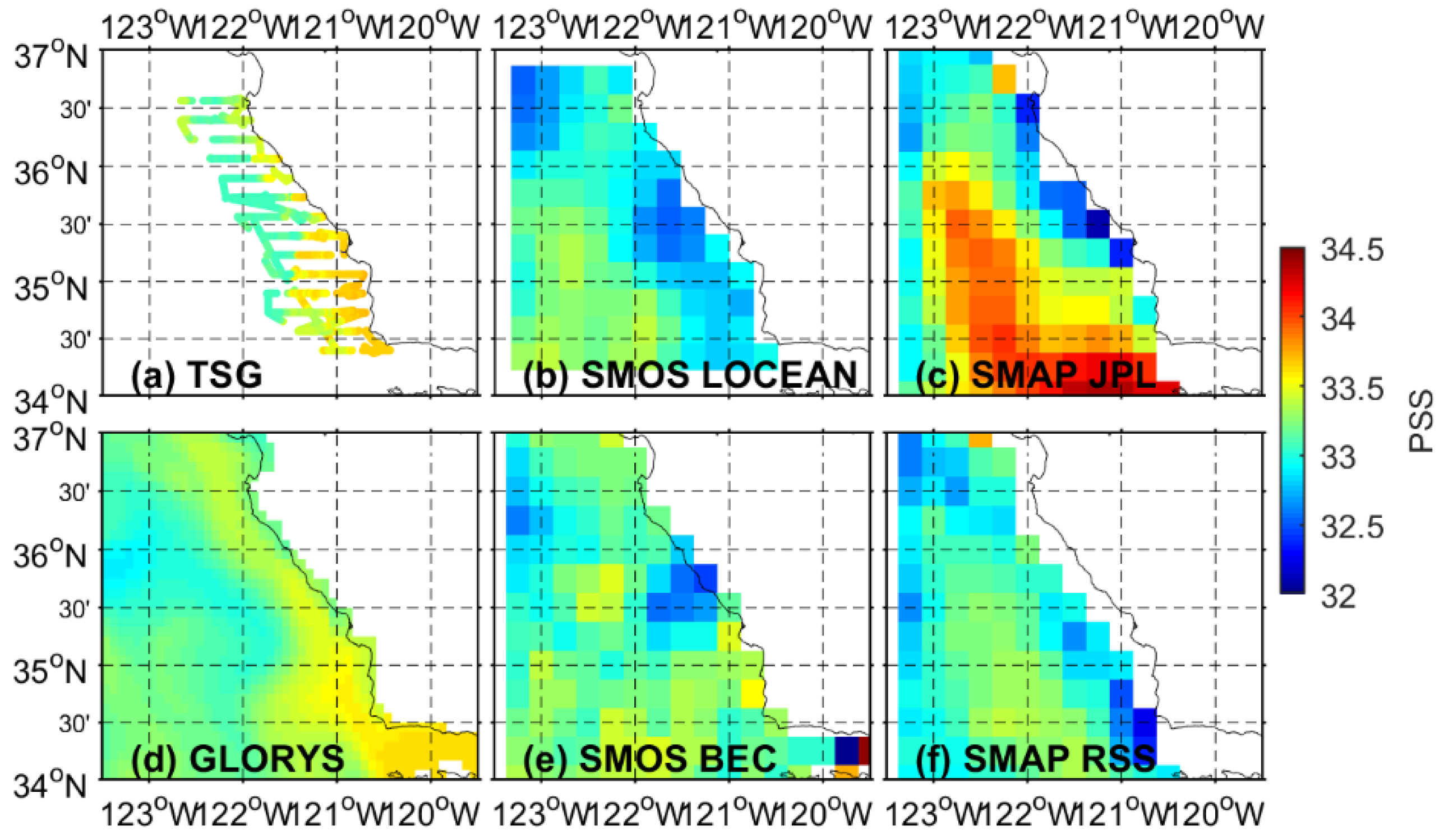 Global Analysis of Coastal Gradients of Sea Surface Salinity