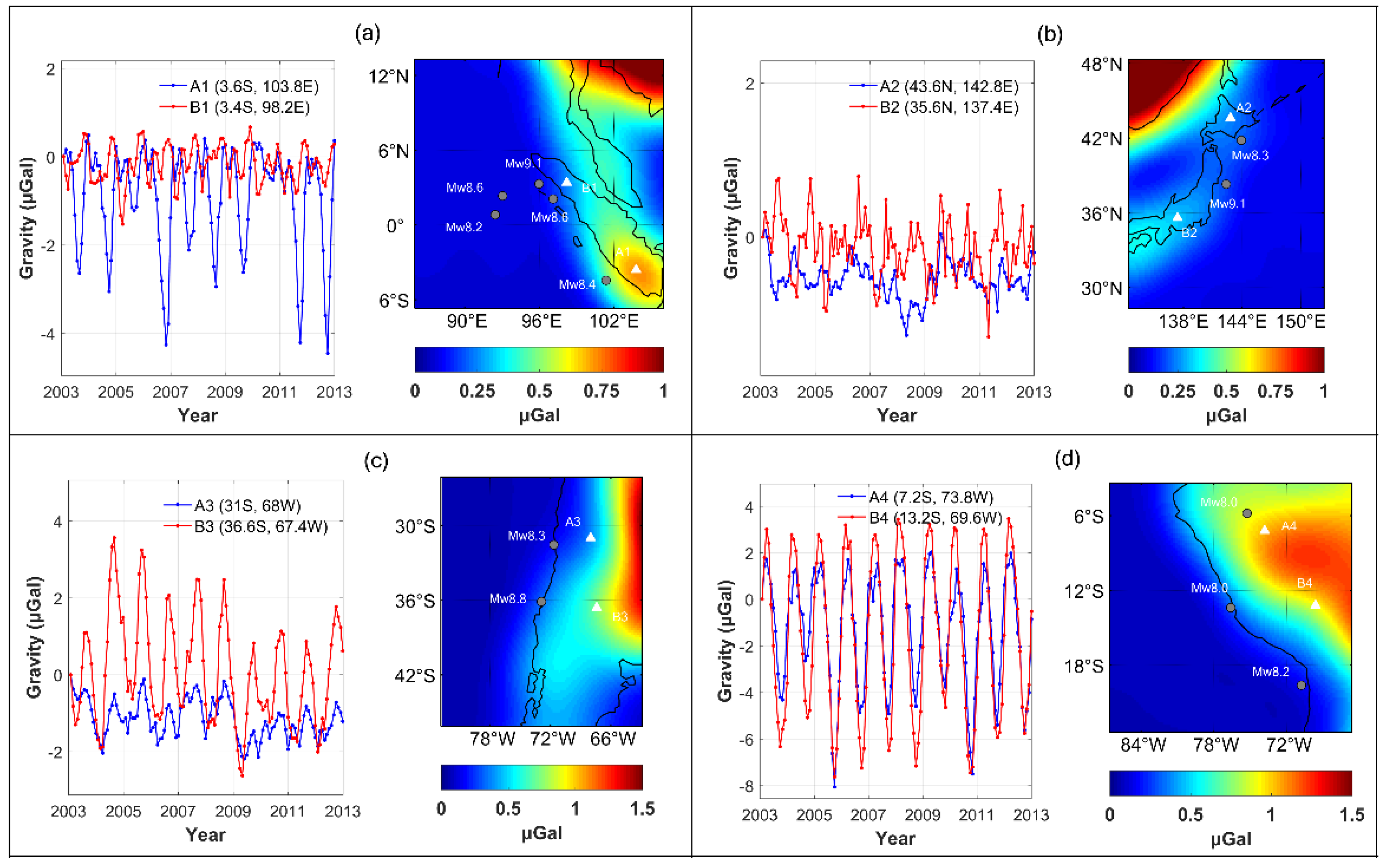 Evaluation of GRACE/GRACE Follow-On Time-Variable Gravity Field Models for Earthquake Detection ...