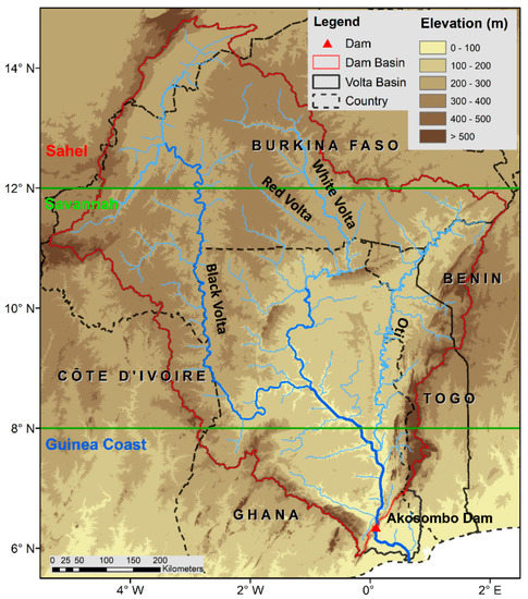 Black Volta River Map