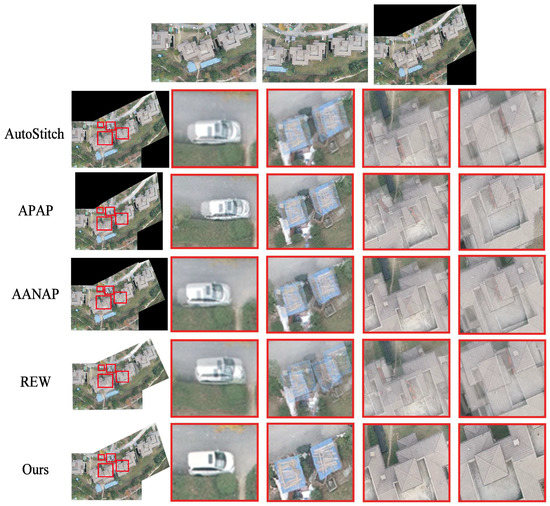 UAV Image Stitching Based on Optimal Seam and Half-Projective Warp