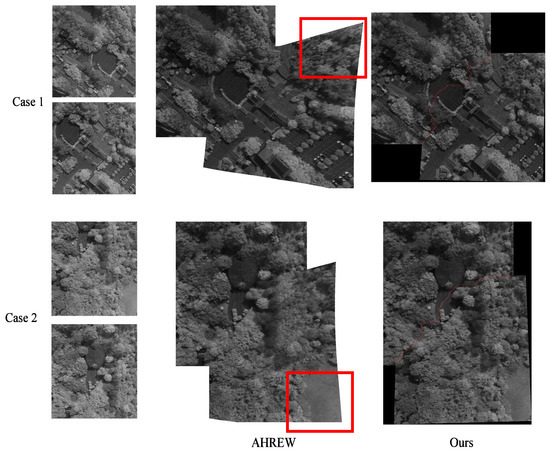 UAV Image Stitching Based on Optimal Seam and Half-Projective Warp