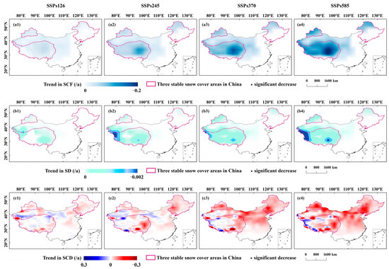 Snow Cover in the Three Stable Snow Cover Areas of China and Spatio ...