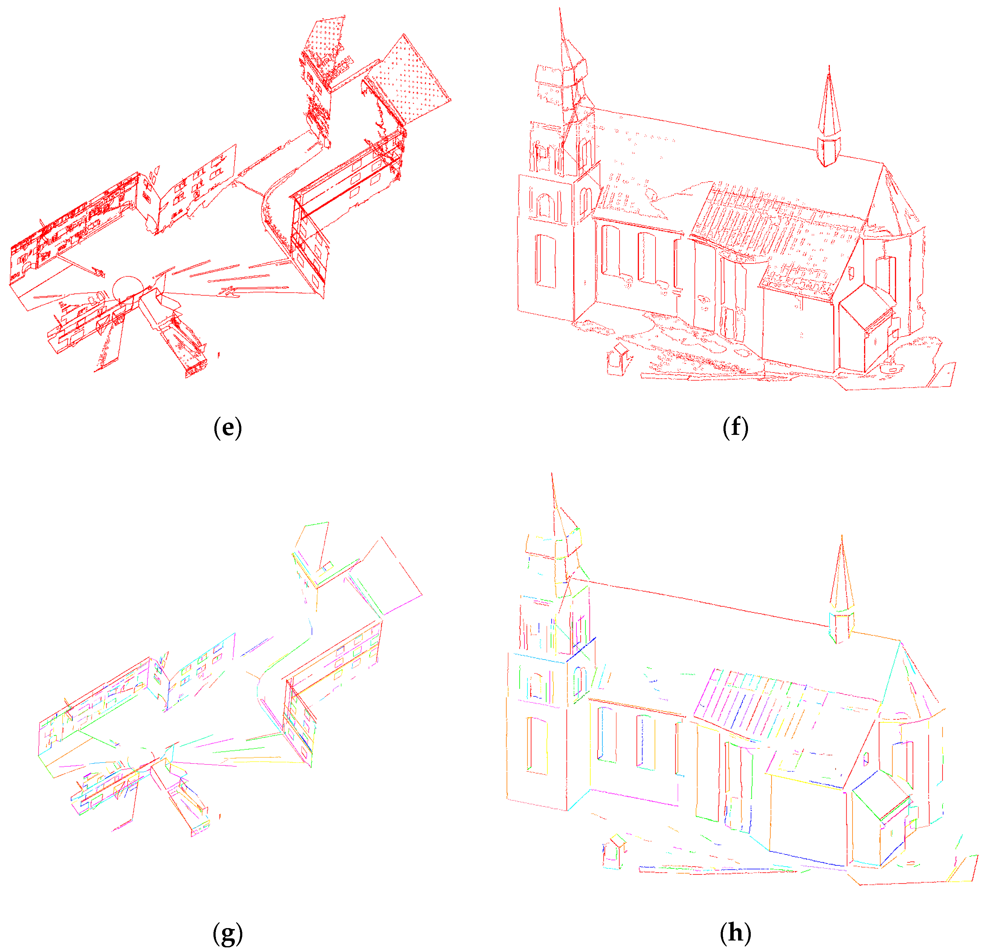 Robust Extraction of 3D Line Segment Features from Unorganized Building Point Clouds