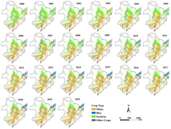 Revealing Annual Crop Type Distribution and Spatiotemporal Changes in ...