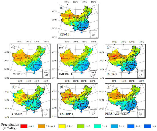 Evaluation of Six Satellite Precipitation Products over the Chinese ...
