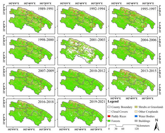 Paddy Rice Phenological Mapping throughout 30-Years Satellite Images in ...