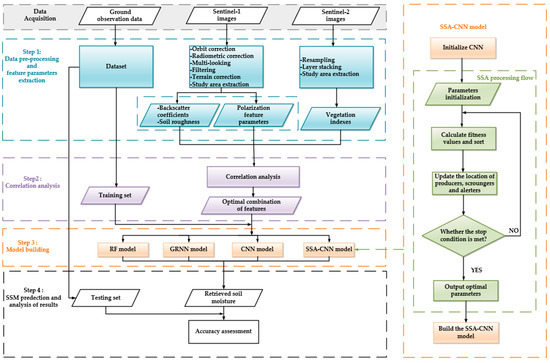 Inversion of Soil Moisture on Farmland Areas Based on SSA-CNN Using Multi-Source Remote Sensing Data