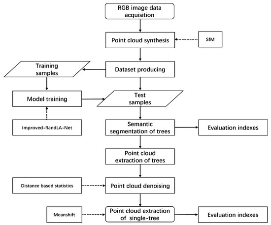Study on Single-Tree Extraction Method for Complex RGB Point Cloud Scenes