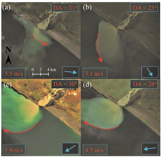 Influence of the Coriolis Force on Spreading of River Plumes