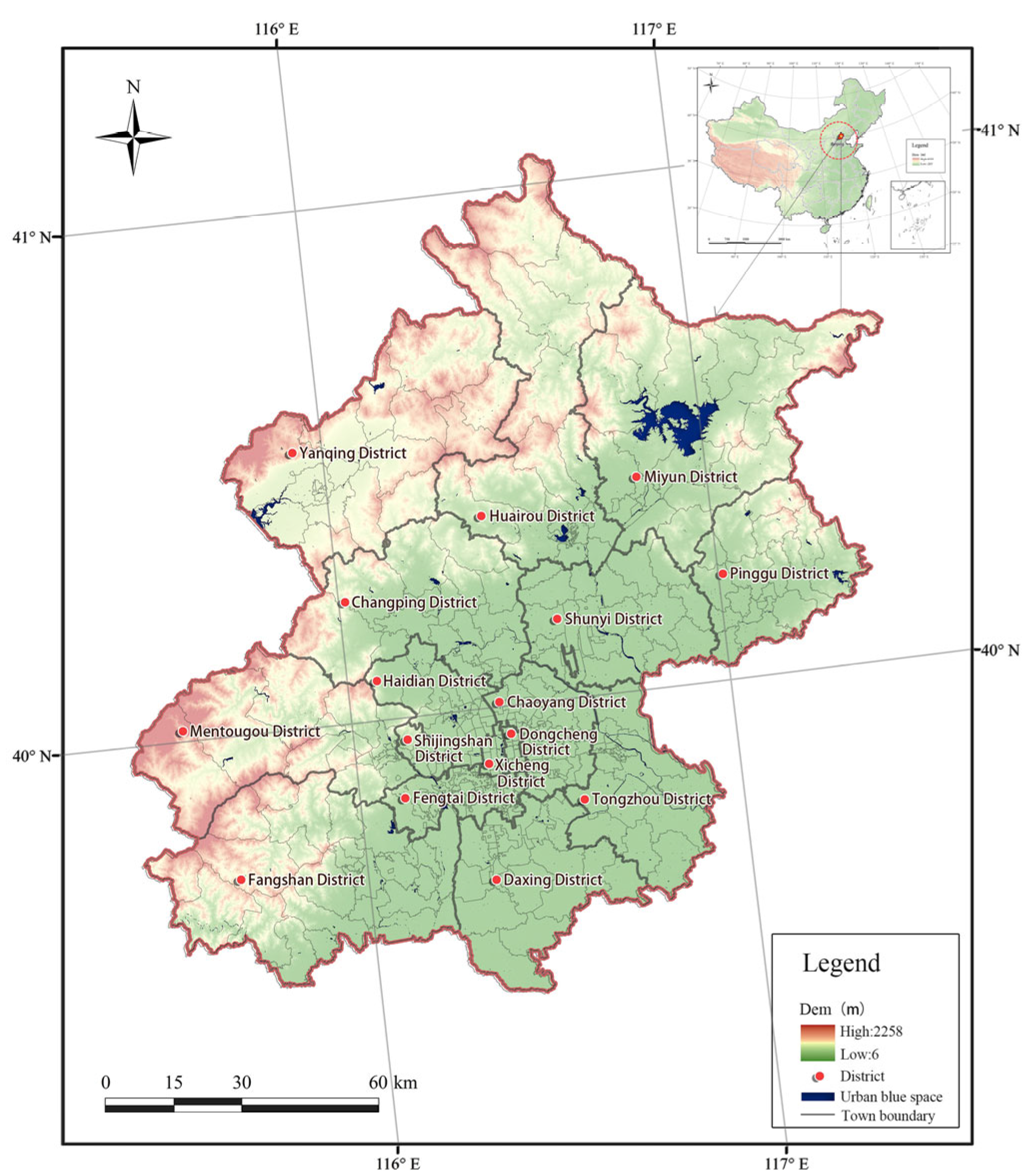 Spatiotemporal Analysis of Urban Blue Space in Beijing and the ...
