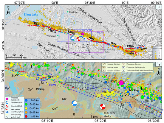 Discontinuous Surface Ruptures and Slip Distributions in the Epicentral ...