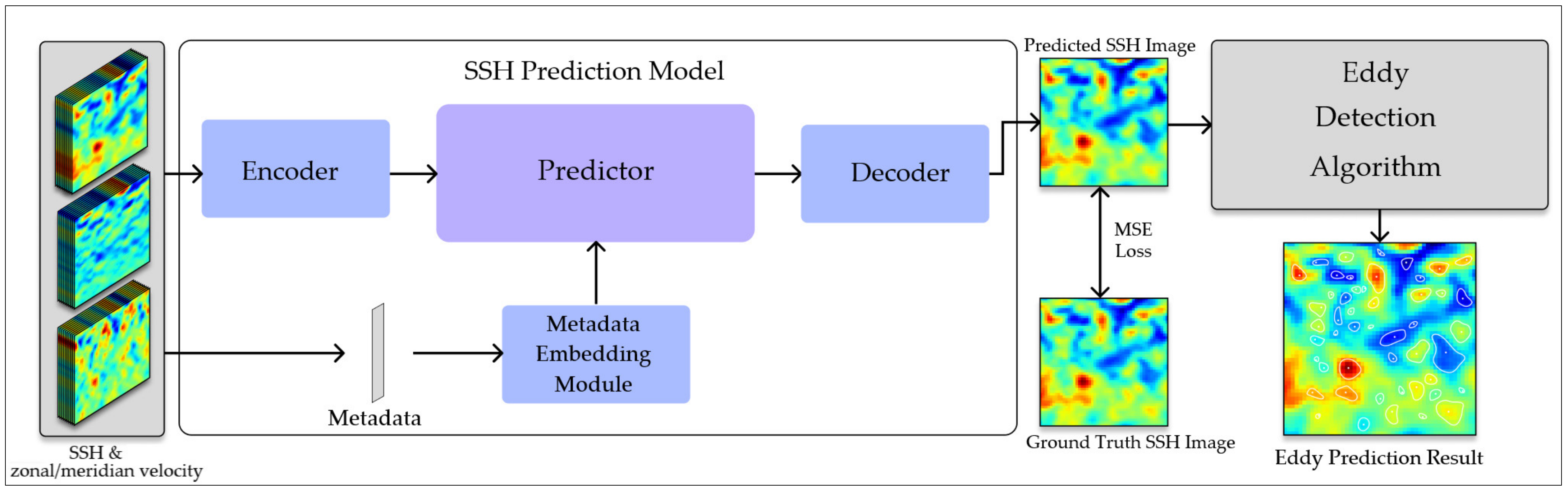 A Metadata-Enhanced Deep Learning Method for Sea Surface Height and Mesoscale Eddy Prediction