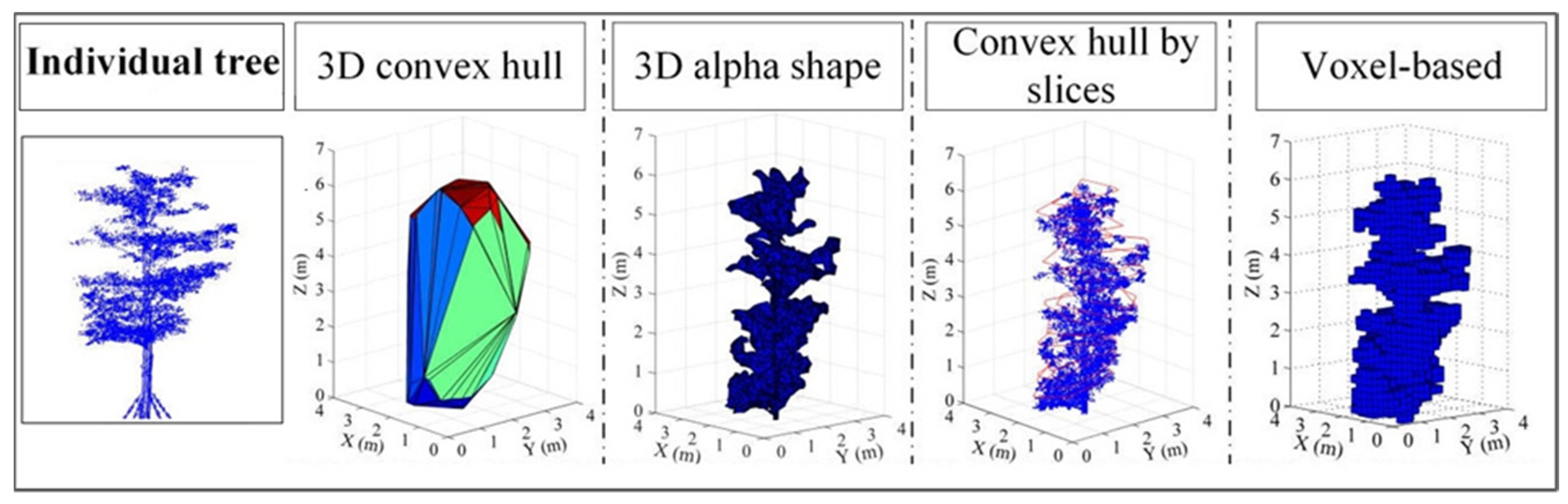 Accurate Calculation of Upper Biomass Volume of Single Trees Using ...