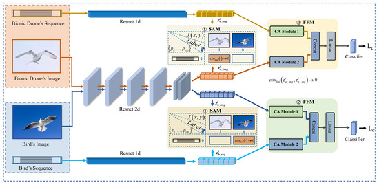 A Cross-Modal Semantic Alignment and Feature Fusion Method for Bionic Drone and Bird Recognition