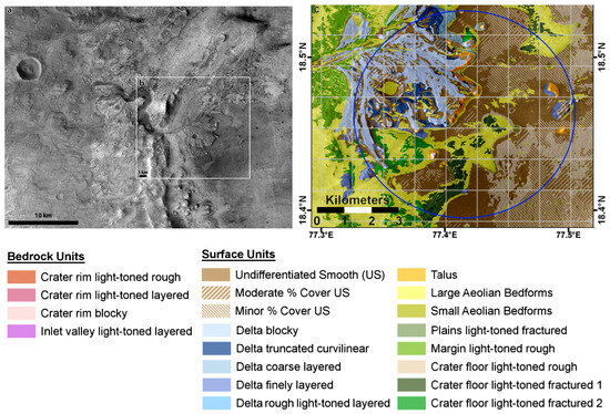 Selecting Erosion- and Deposition-Dominated Zones in the Jezero Delta ...