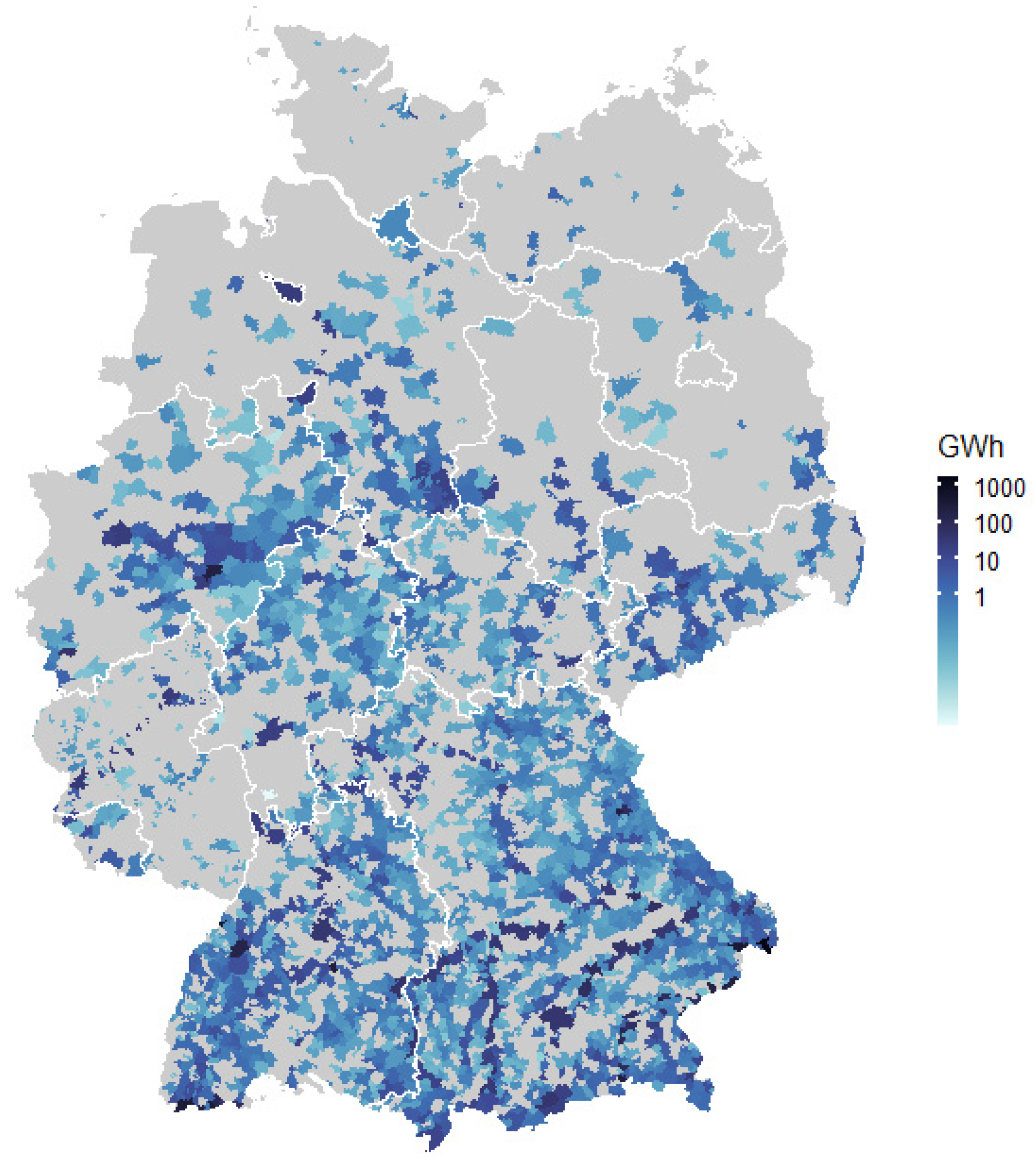 Electricity Production Landscape of Run-of-River Power Plants in Germany