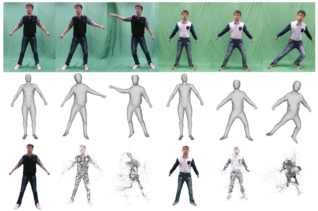 Dynamic Human Body Modeling Using a Single RGB Camera