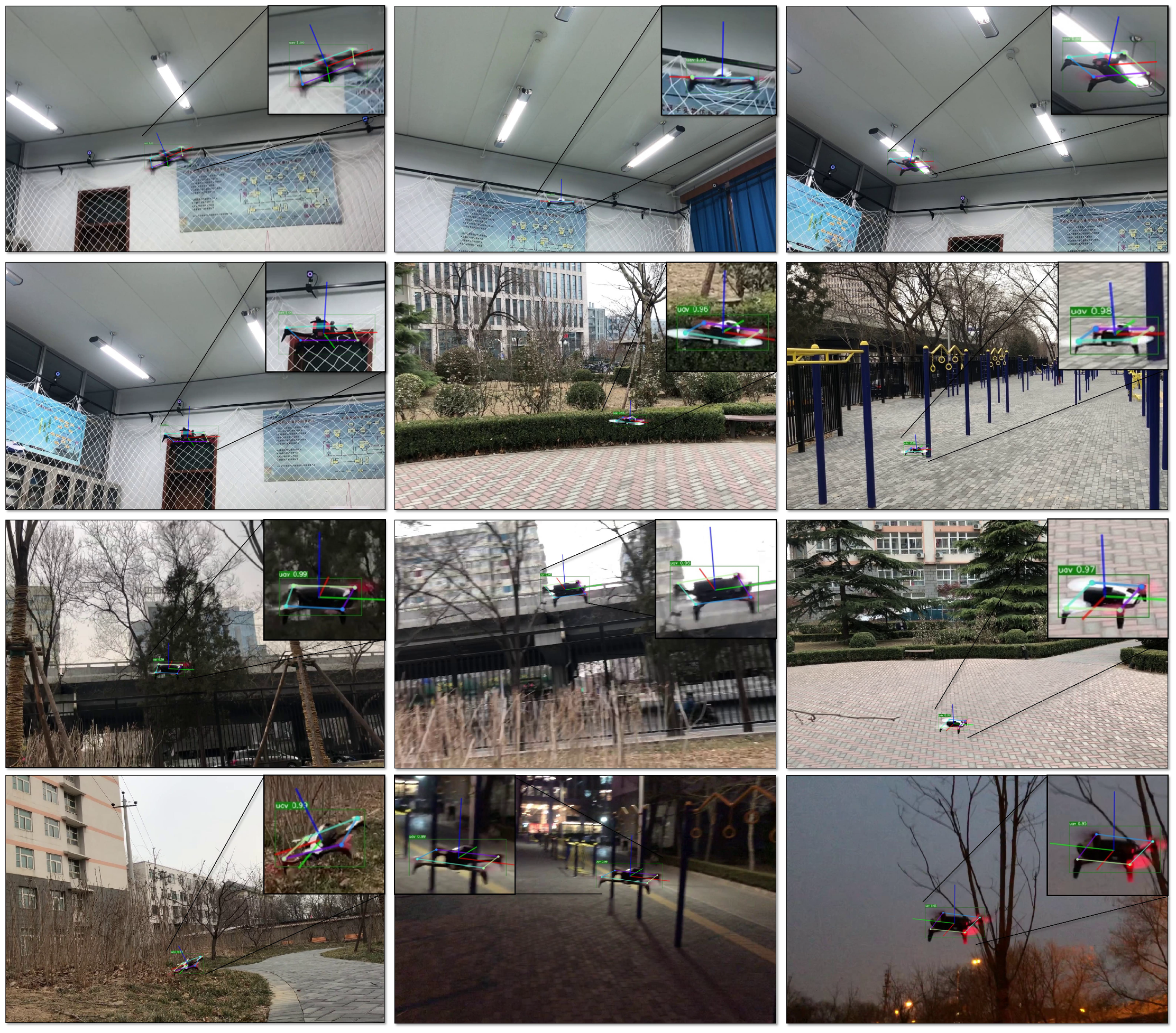 Drone Detection and Pose Estimation Using Relational Graph Networks