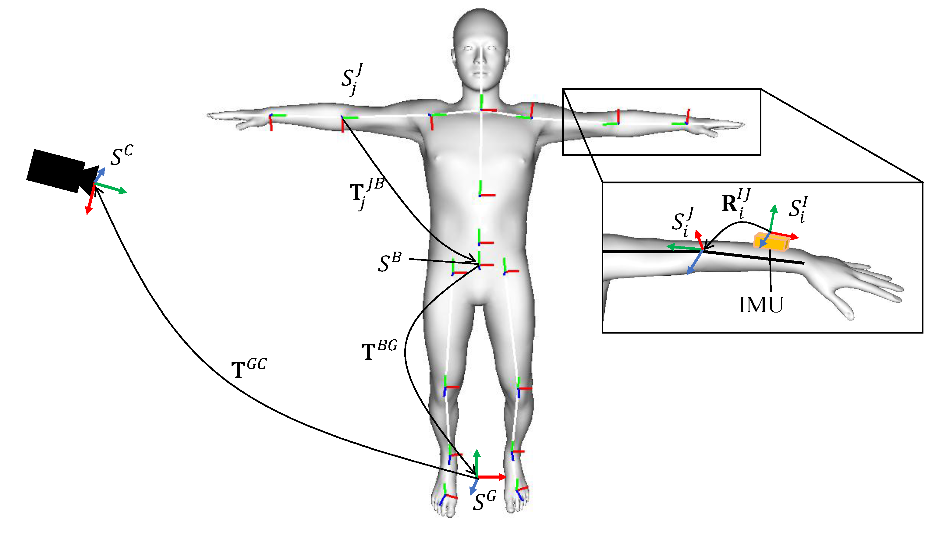 Resolving Position Ambiguity of IMU-Based Human Pose with a Single RGB Camera