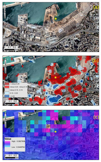 Damage Proxy Map of the Beirut Explosion on 4th of August 2020 as ...