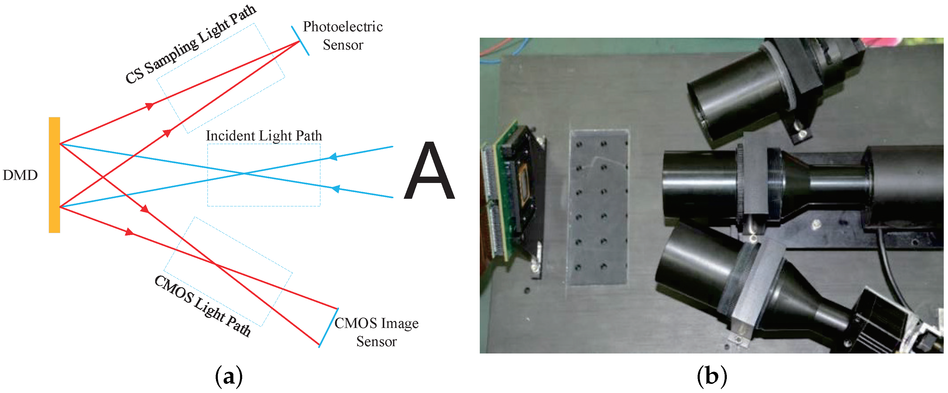 Dual Optical Path Based Adaptive Compressive Sensing Imaging System