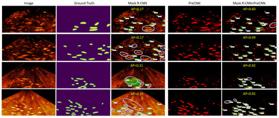 Fish Segmentation in Sonar Images by Mask R-CNN on Feature Maps of Conditional Random Fields