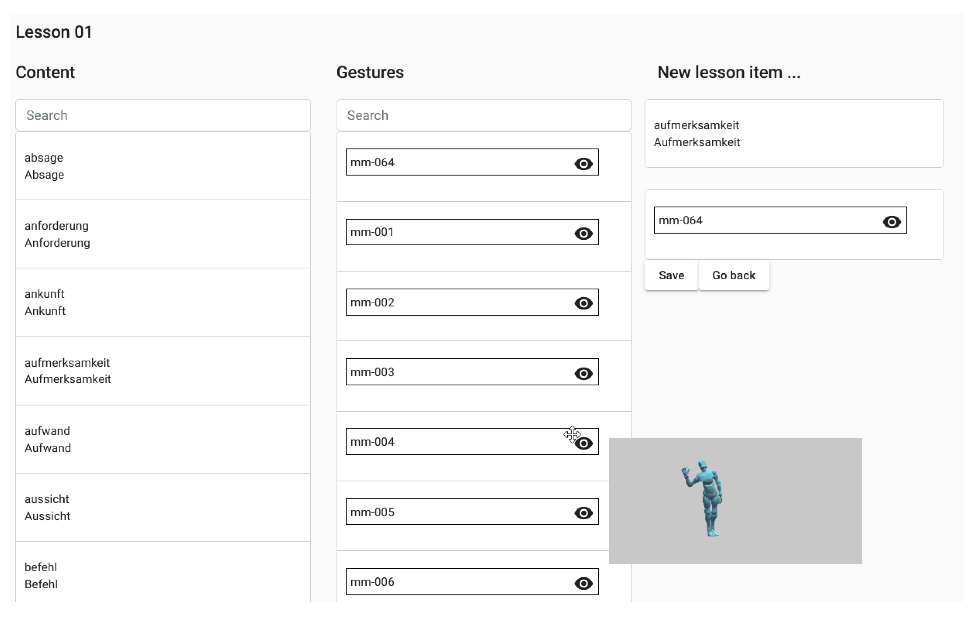 Design and Implementation of a Gesture-Aided E-Learning Platform