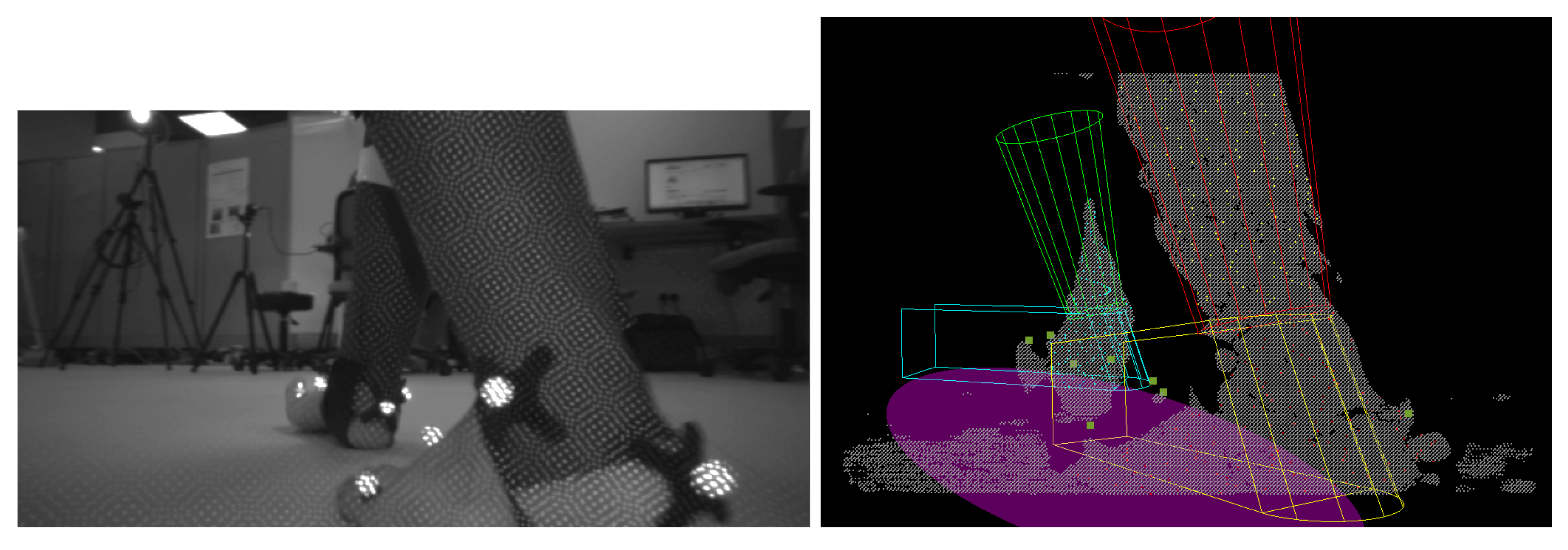 Real-Time Foot Tracking and Gait Evaluation with Geometric Modeling