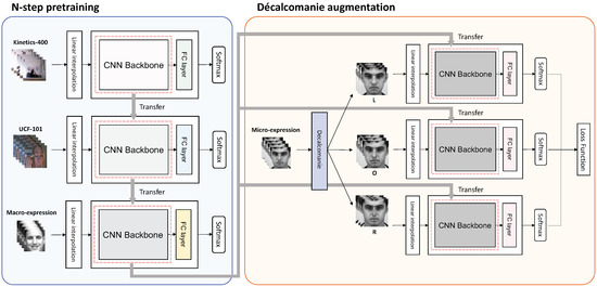 N-Step Pre-Training and Décalcomanie Data Augmentation for Micro-Expression Recognition