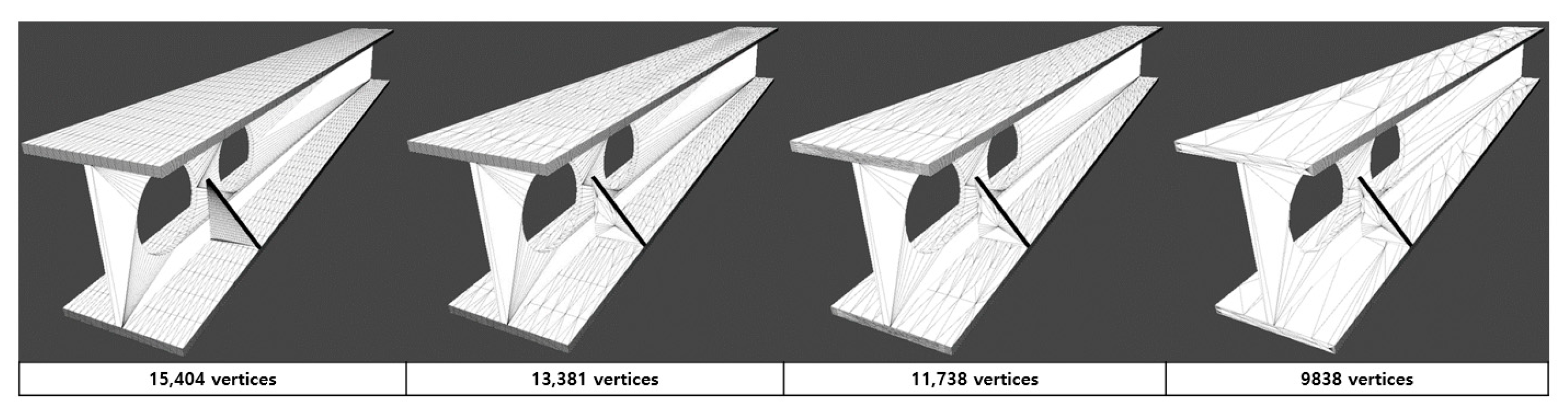 Three-Dimensional Engine-Based Geometric Model Optimization Algorithm for BIM Visualization with ...