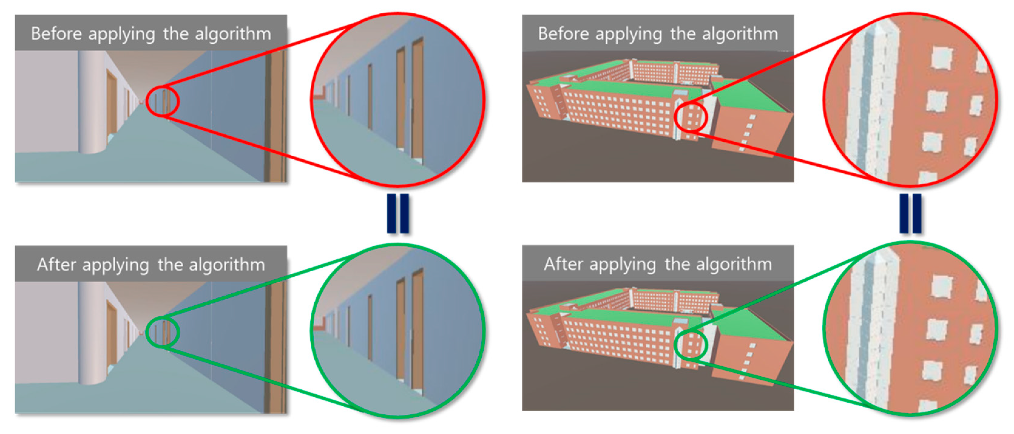 Three-Dimensional Engine-Based Geometric Model Optimization Algorithm for BIM Visualization with ...