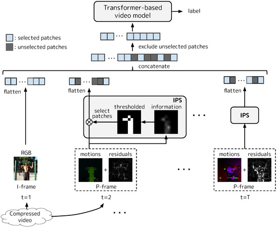 Efficient Transformer-Based Compressed Video Modeling via Informative Patch Selection