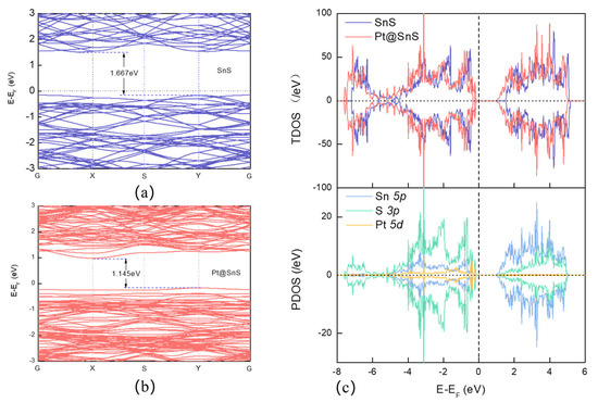 A DFT Study of Volatile Organic Compounds Detection on Pristine and Pt-Decorated SnS Monolayers