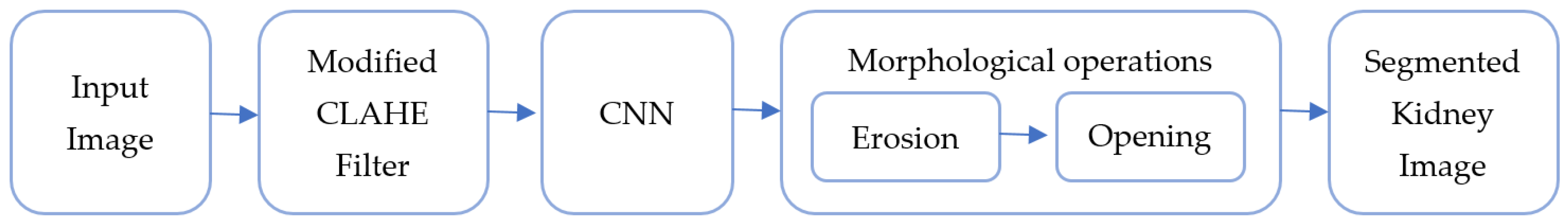 CNN-Based Kidney Segmentation Using a Modified CLAHE Algorithm