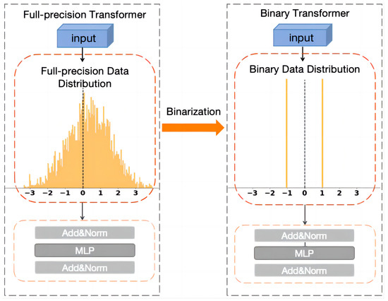 Binary Transformer Based on the Alignment and Correction of Distribution