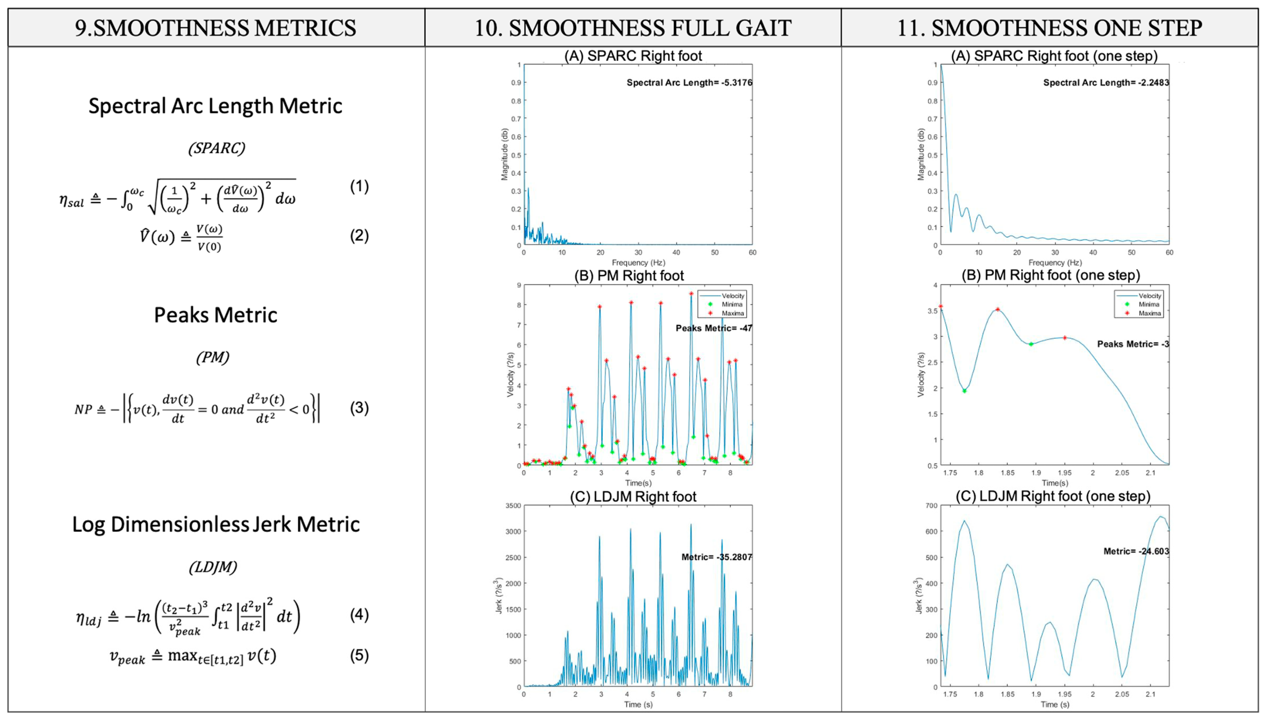 Motion Smoothness Analysis of the Gait Cycle, Segmented by Stride and Associated with the ...