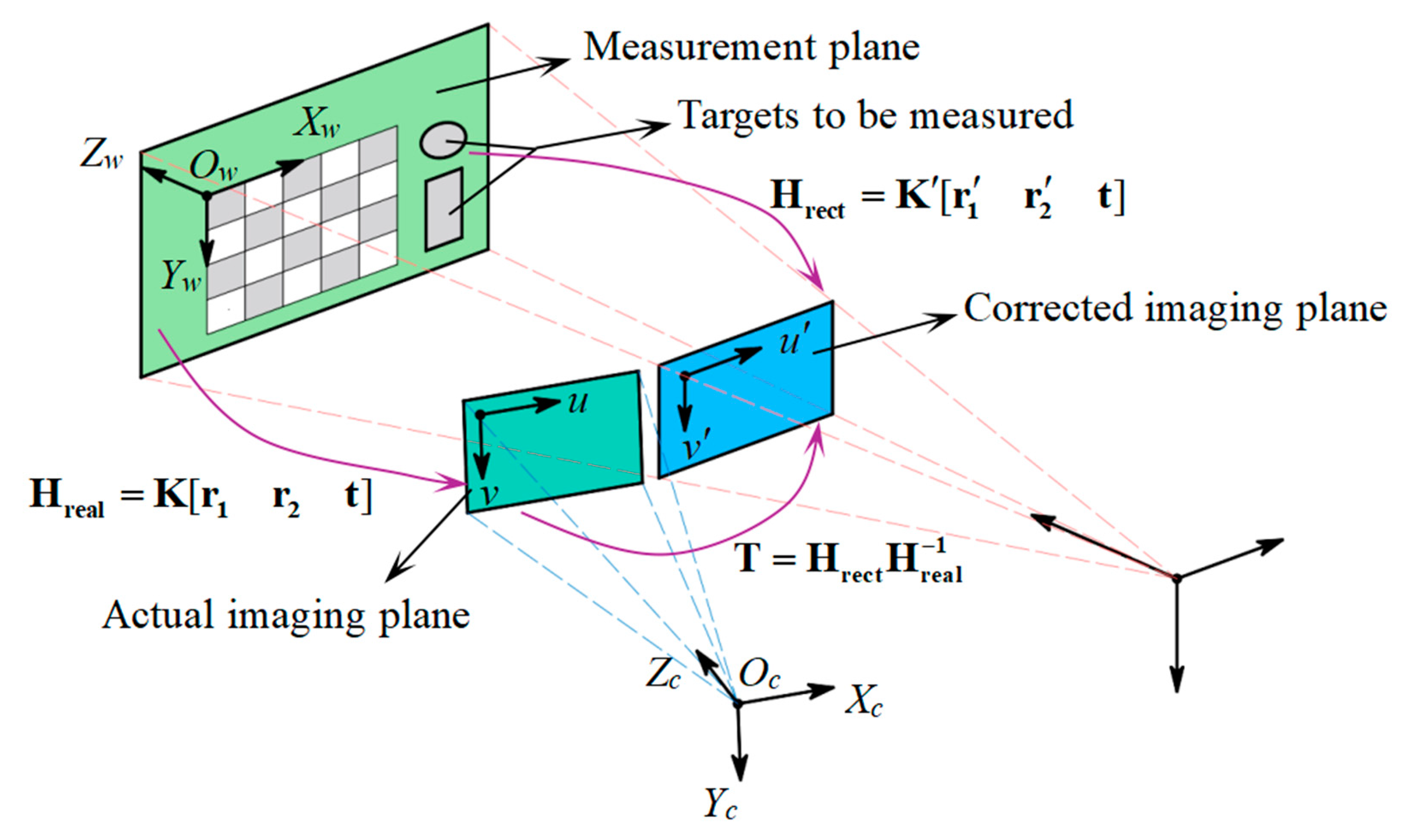 A Perspective Distortion Correction Method for Planar Imaging Based on Homography Mapping