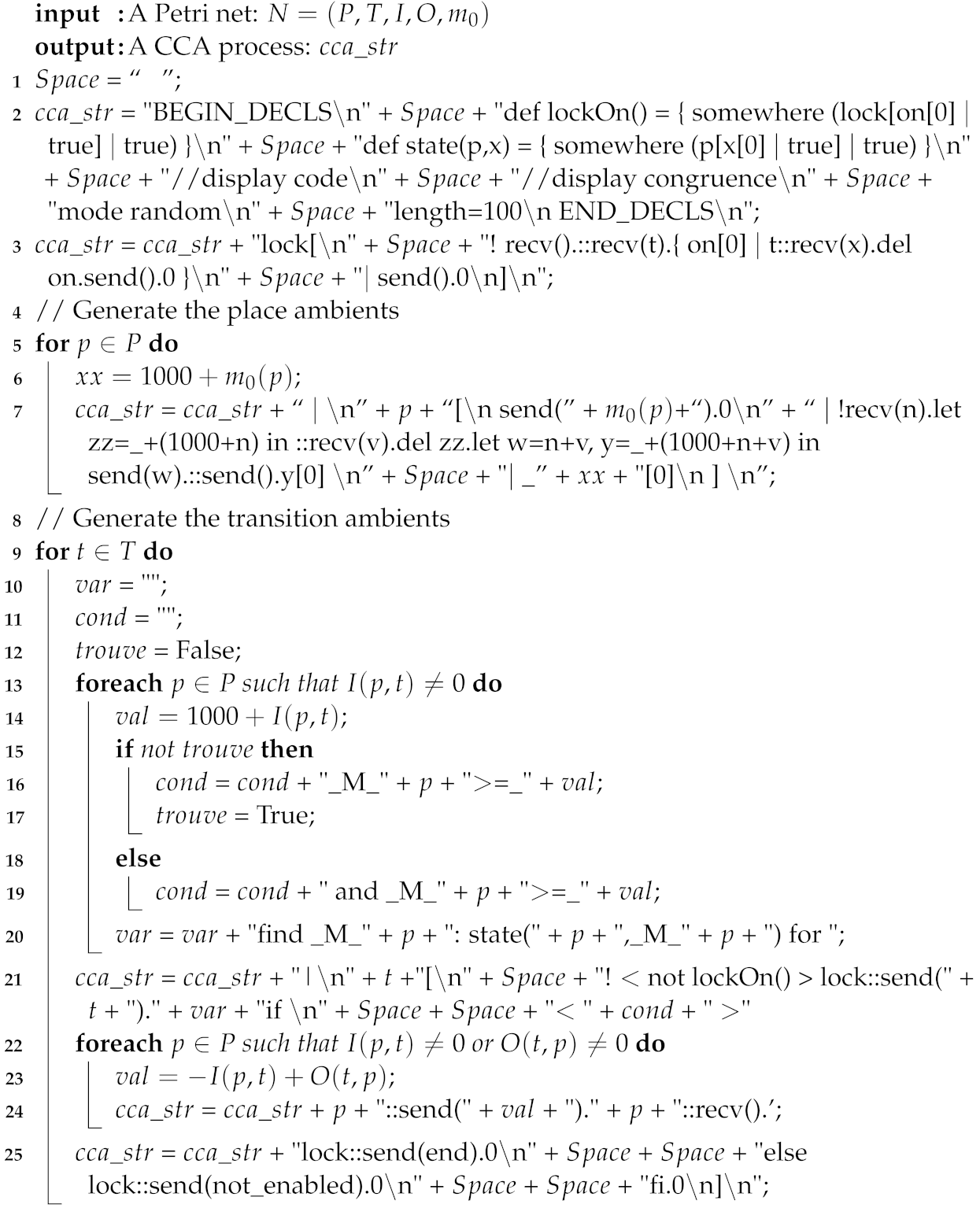 Mapping Petri Nets onto a Calculus of Context-Aware Ambients