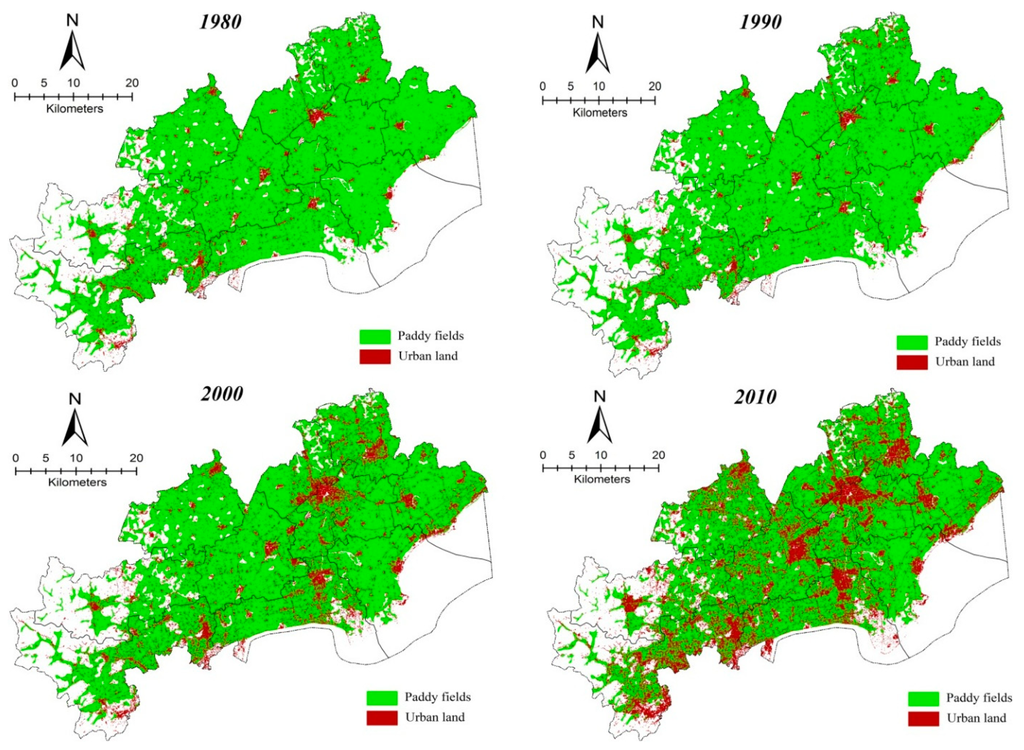 Dynamics of Paddy Field Patterns in Response to Urbanization: A Case ...