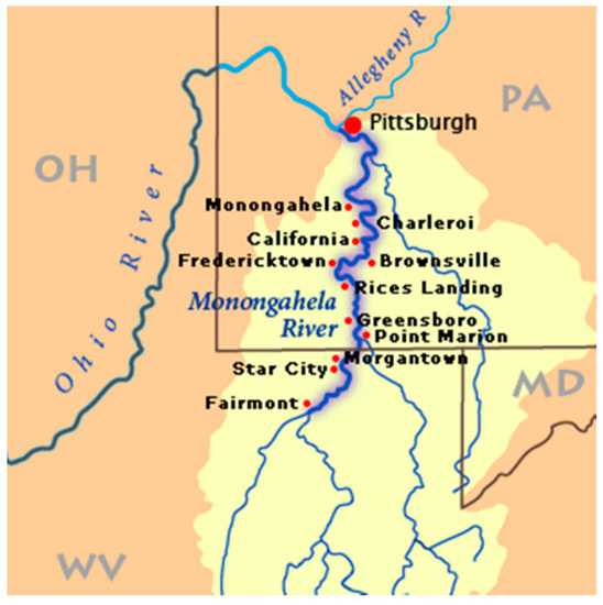 Allegheny And Monongahela River Map