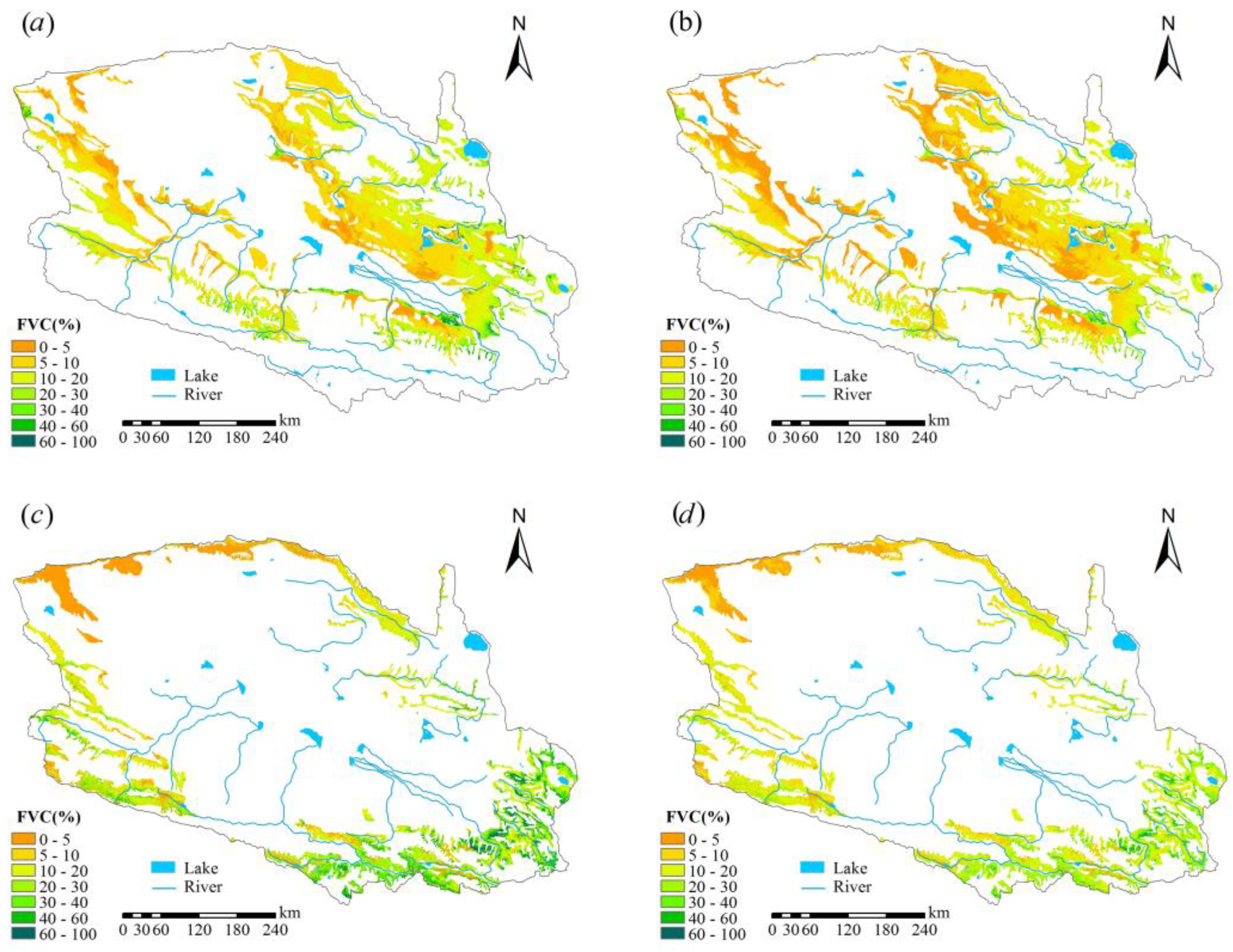 Fractional Vegetation Cover Estimation of Different Vegetation Types in ...