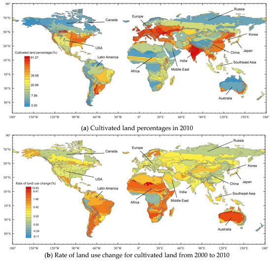 Spatial Distribution of Global Cultivated Land and Its Variation ...